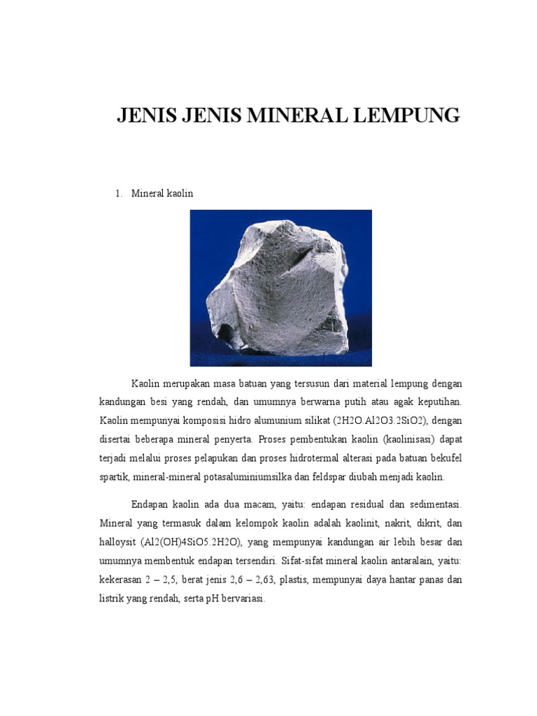 Tugas Mineral Lempung | PDF