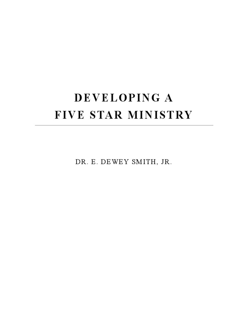 Developing A Five Star Ministry FINAL OUTLINE 2015 Teacher 2 | PDF ...