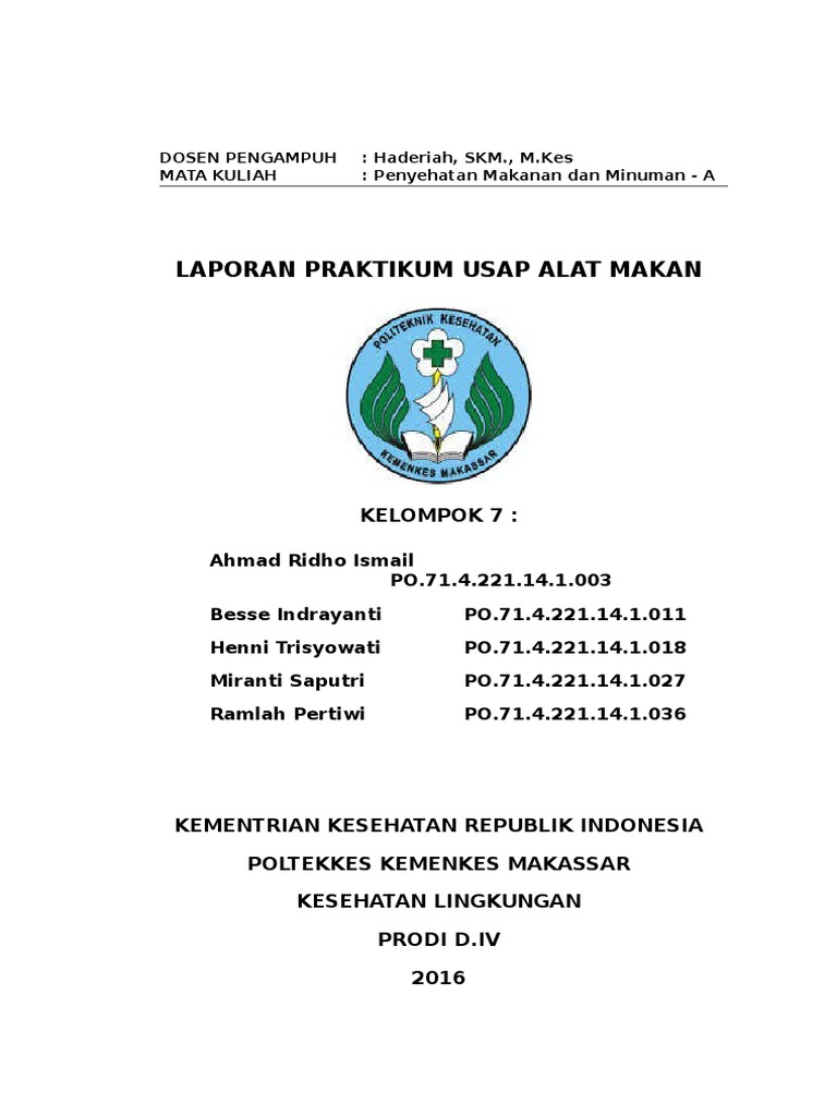 Hasil Usap Alat Makan KLP 7 | PDF
