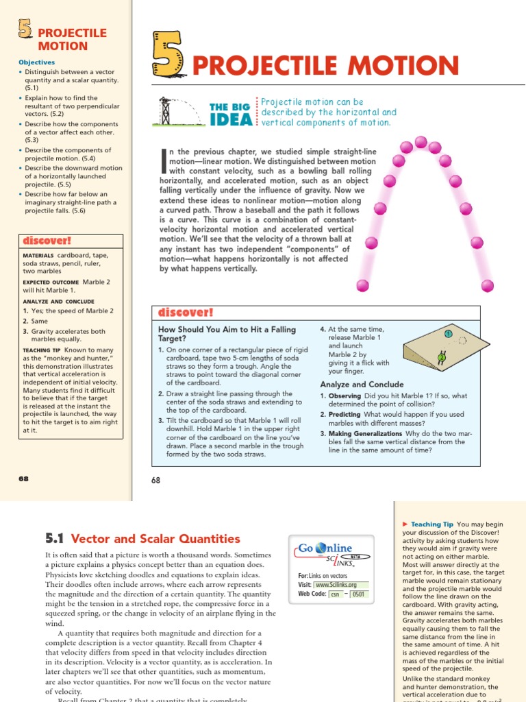 Projectile Motion and Vector Analysis | PDF | Euclidean Vector | Projectiles