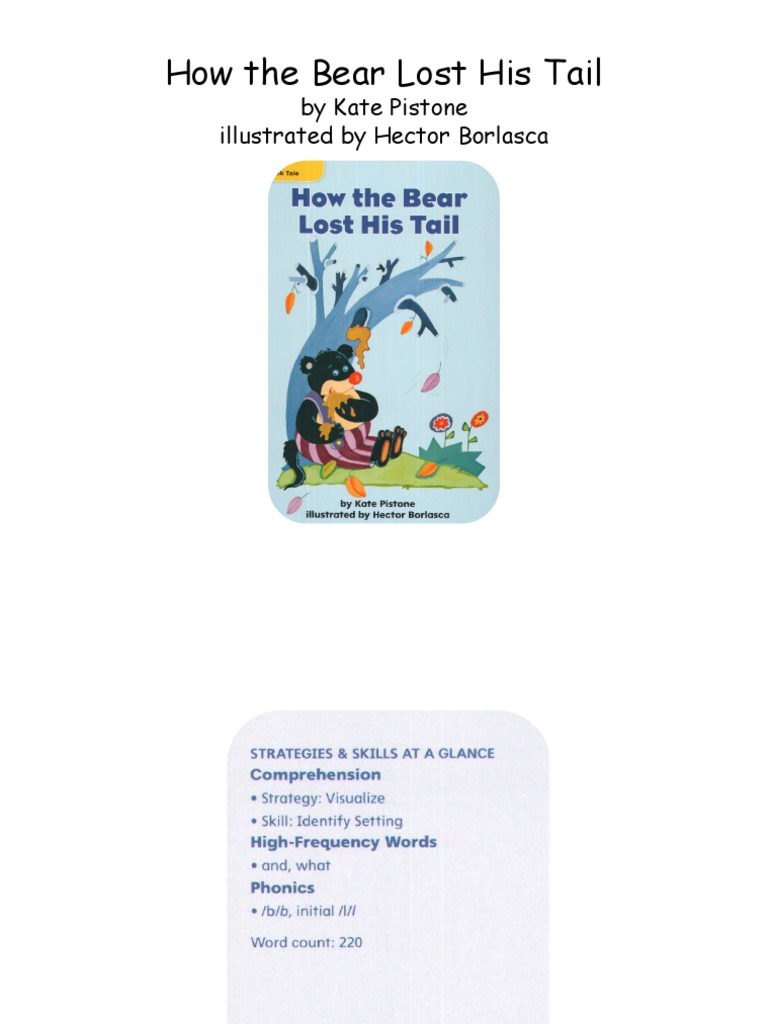 K.7.2 How The Bear Lost His Tail B | PDF