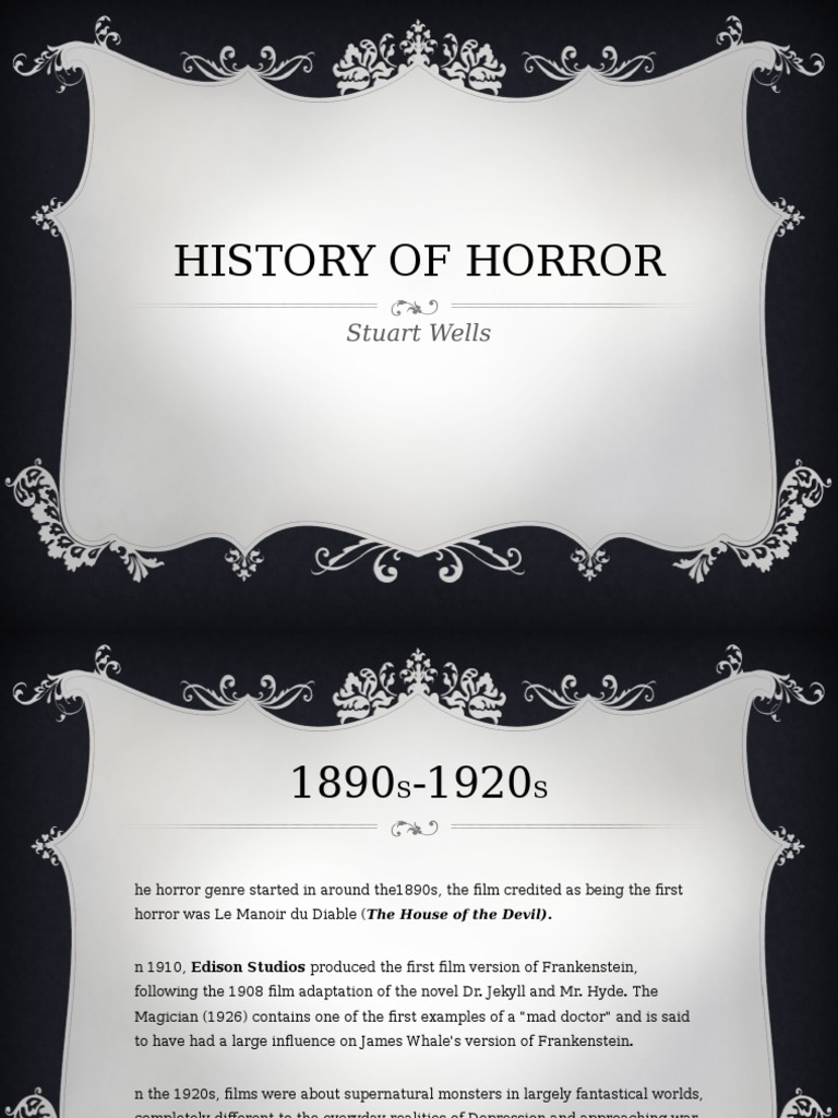 History of Horror Powerpoint | PDF | Horror Films | Leisure