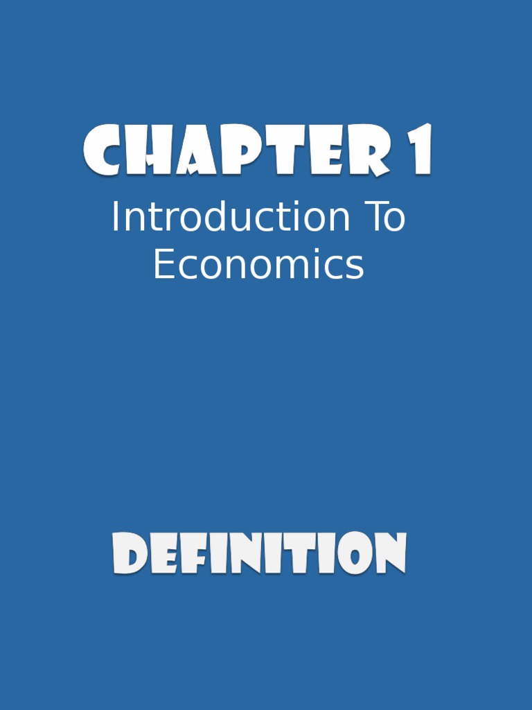 BAB 1 Introduction To Economics | PDF