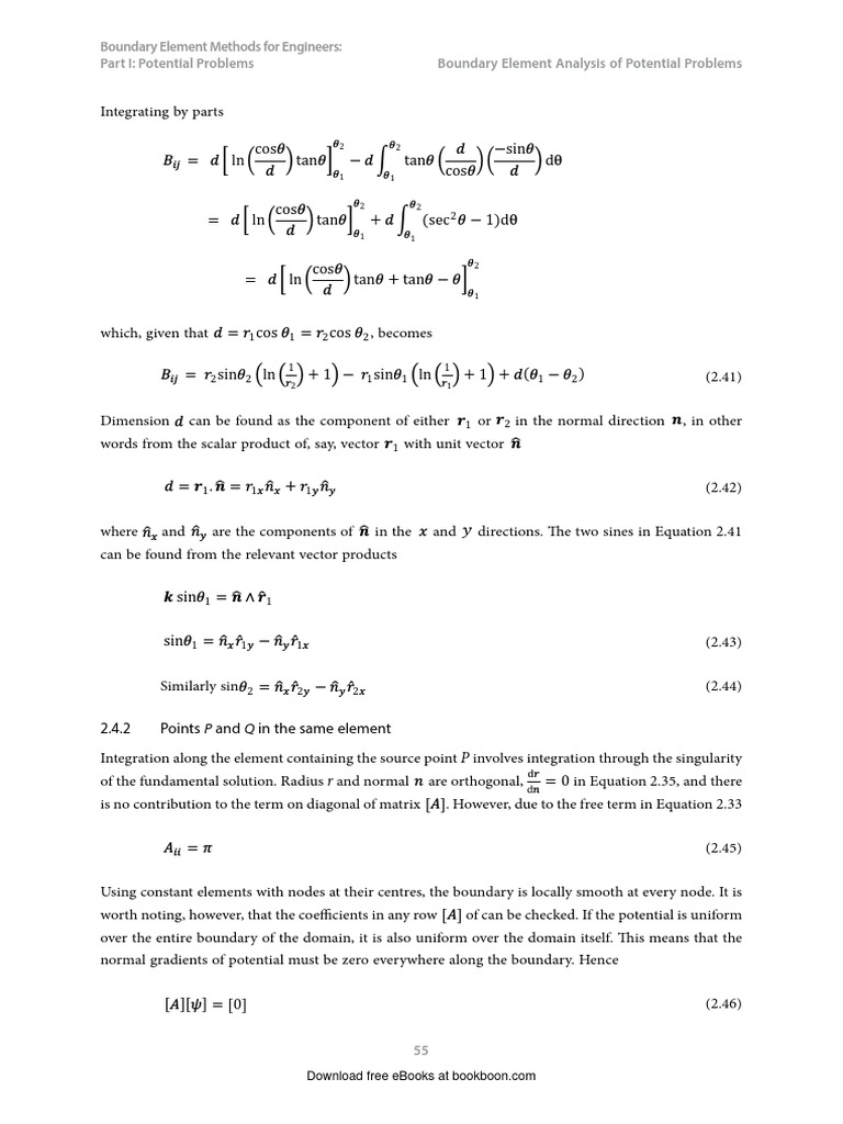 Boundary Element Methods For Engineers - Part I - 055 | PDF | Boundary Element Method | Vector Space