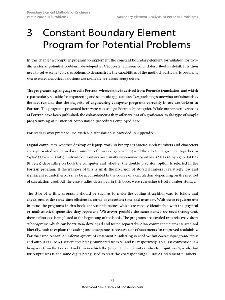 Boundary Element Methods For Engineers - Part I - 071 | PDF | Boundary Element Method | Computer ...