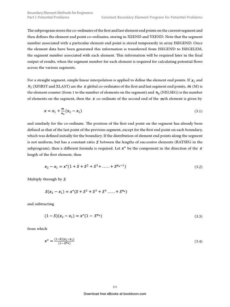 Boundary Element Methods For Engineers - Part I - 084 | PDF