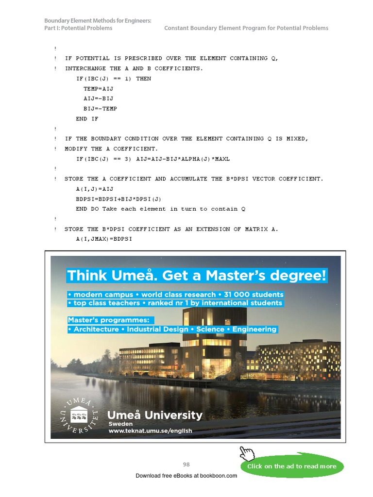 Boundary Element Methods For Engineers - Part I - 098 | PDF | Linear Algebra | Applied Mathematics