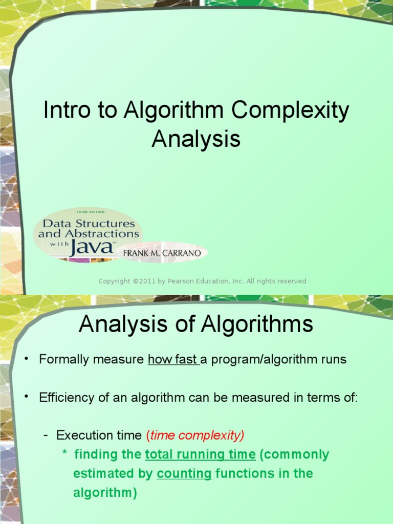 Algo Complexity Analysis Time Complexity Computational Complexity Theory 