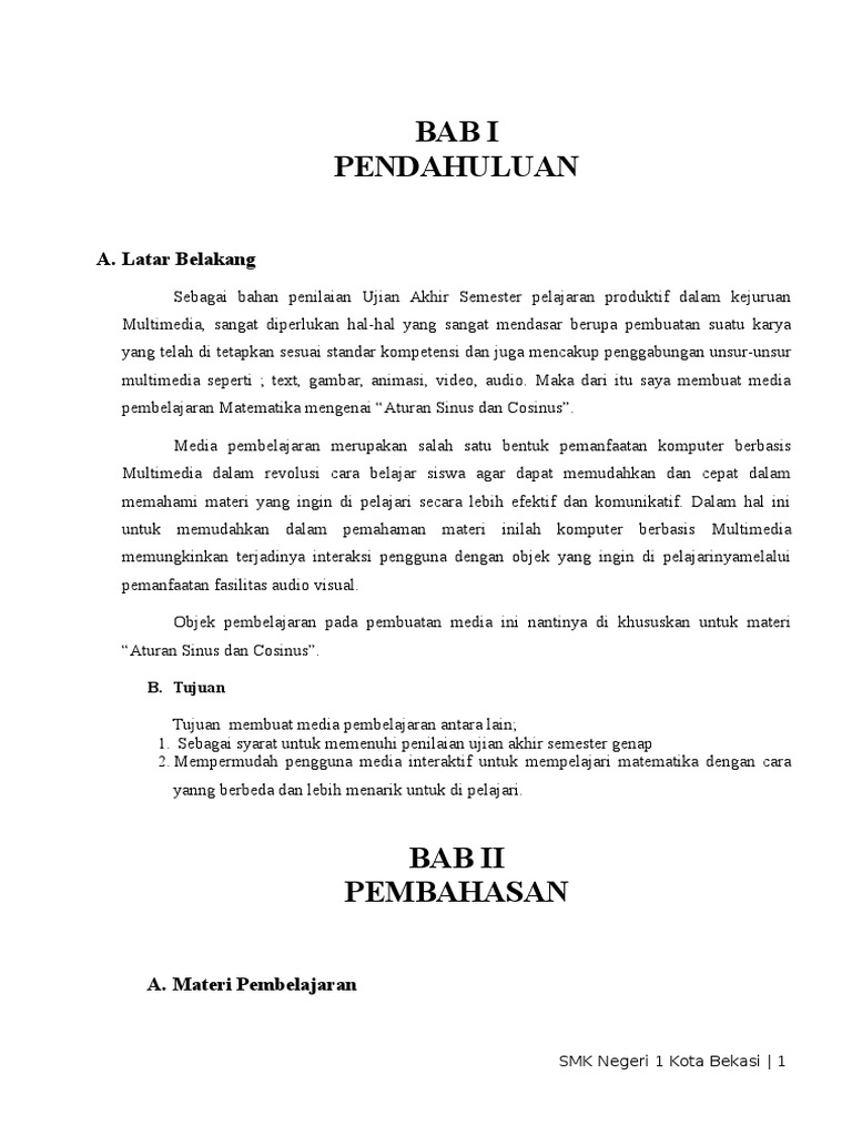 Laporan Pembuatan Media Pembelajaran | PDF