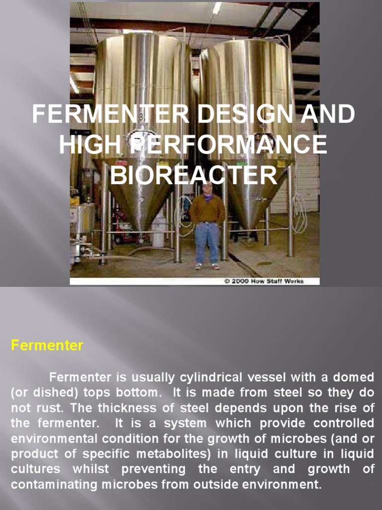 Fermenter Design and Components Overview | PDF | Filtration | Heat ...