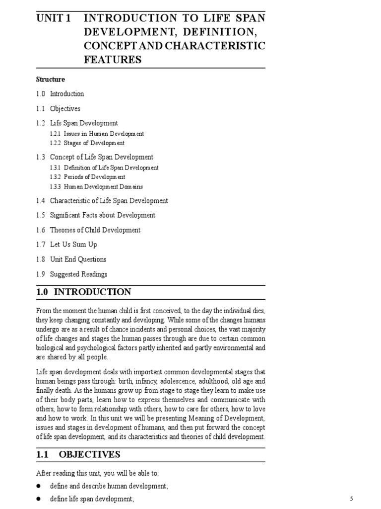 Unit 1 | PDF | Developmental Psychology | Child Development