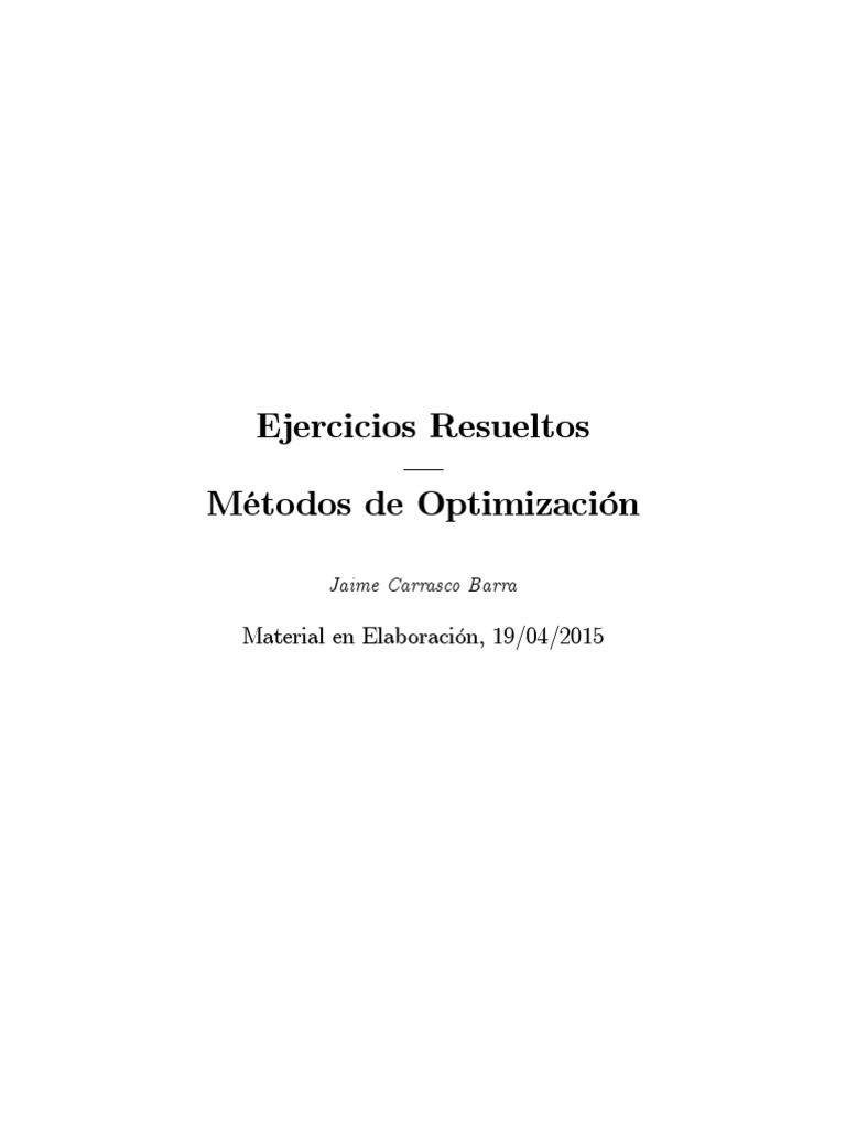 Ejercicios Resueltos - Optimizacion | PDF | Programación lineal | Patata