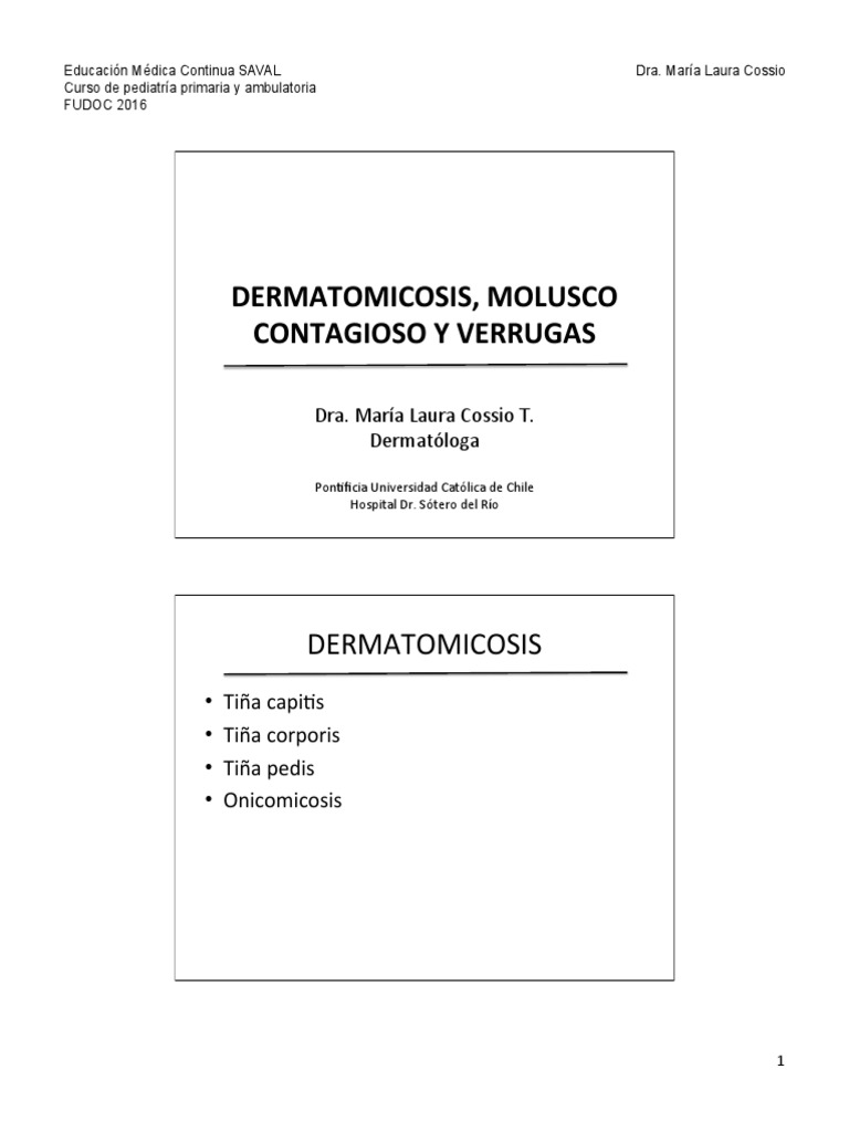 Dermatomicosis, Moluscos | PDF | Especialidades Medicas | Inmunología