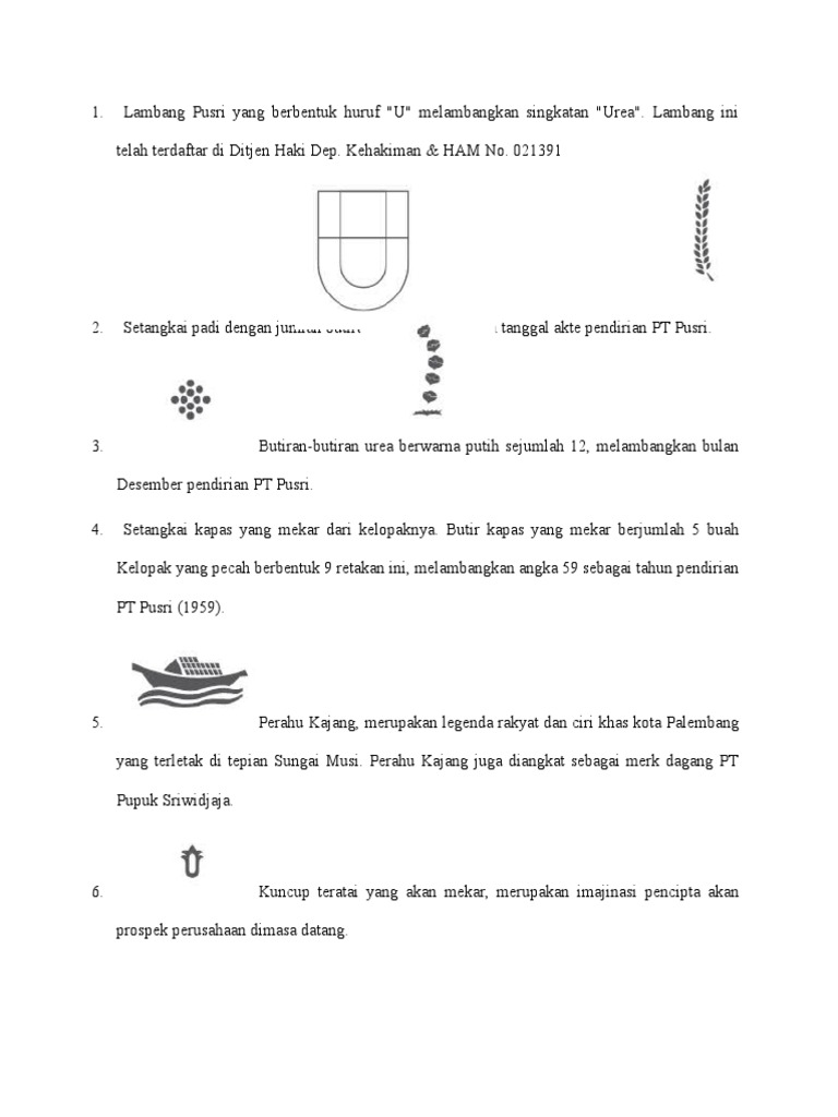 Lambang Pusri Yang Berbentuk Huruf | PDF