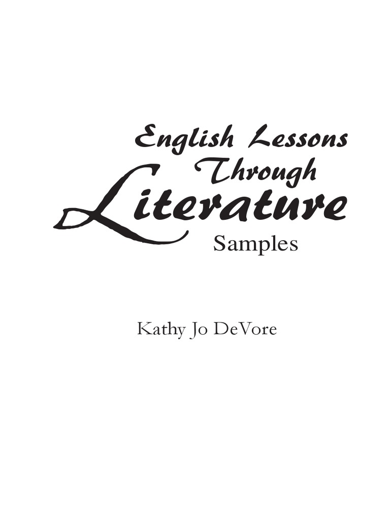 Samples English Lessons Through Literature | PDF | Adverb | Curriculum