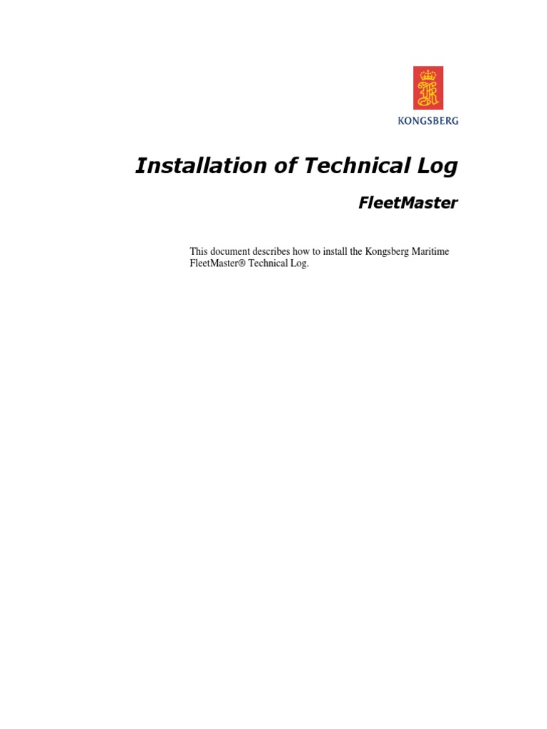 CN-0524-G Installation of FleetMaster Technical Log | PDF ...