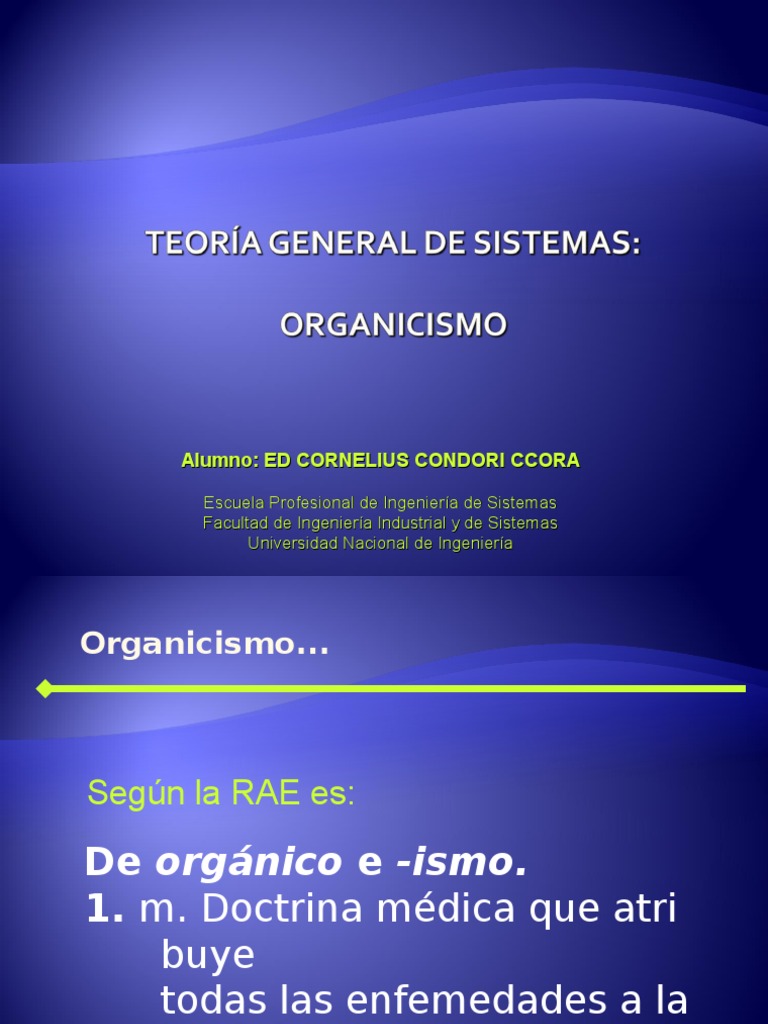 12 TGS - Organicismo - Edcondoriccora | PDF | Filosofía | Ciencia y ...