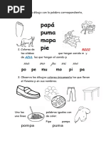 Guía Refuerzo Letra M, L, P, S | PDF | Fonética | Habla