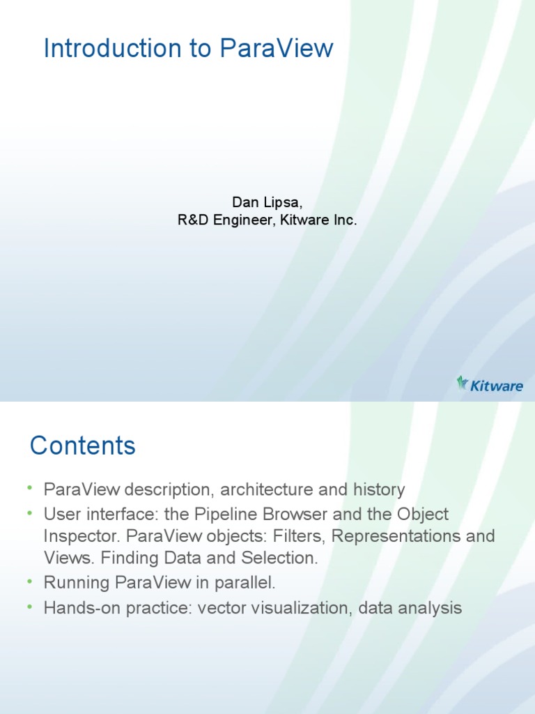 Introduction To Paraview Pdf Parallel Computing Rendering