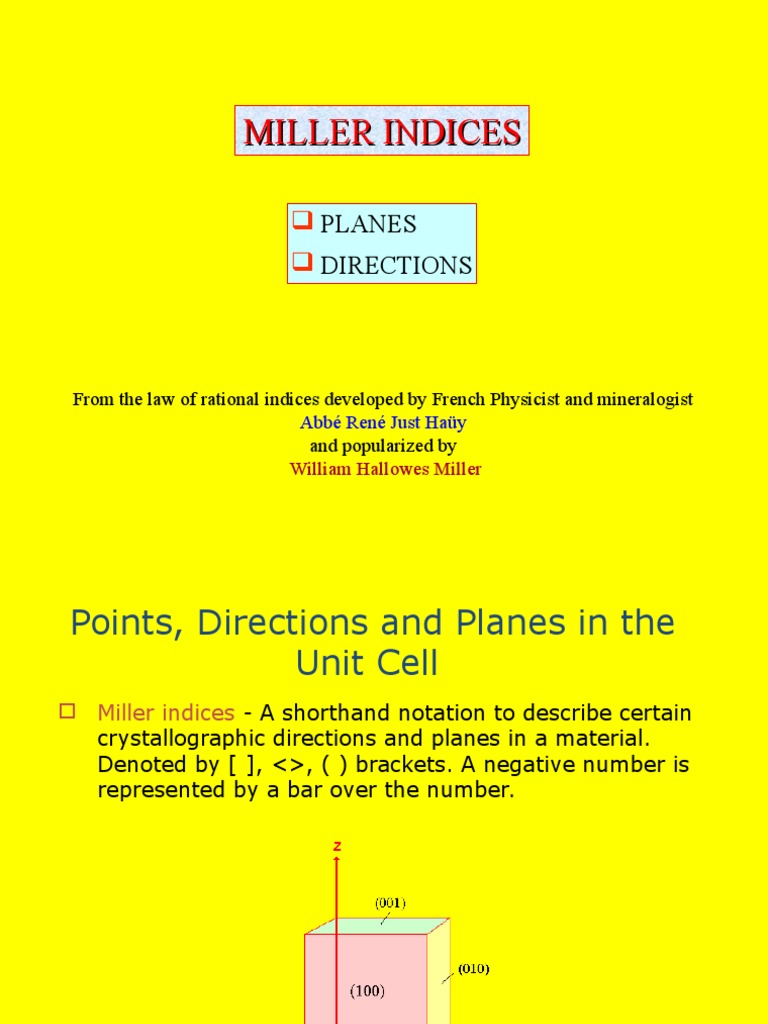 Miller Indices Class | Crystal Structure | Classical Geometry