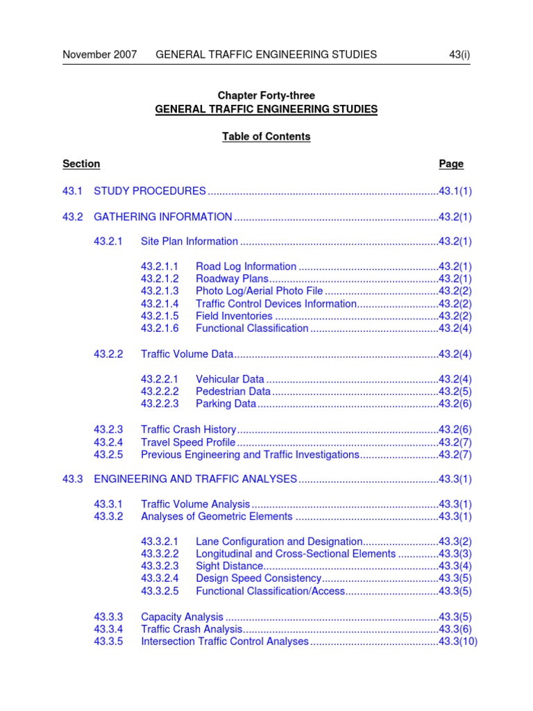 General Traffic Engineering Studies | PDF | Traffic | Road Infrastructure