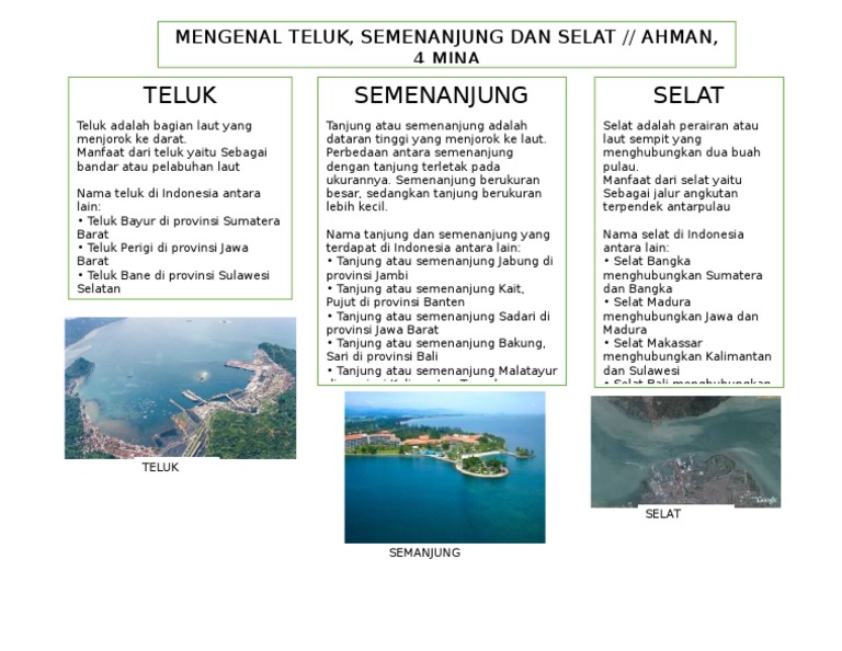 Macam-Macam Teluk | PDF | Perjalanan | Sains & Matematika