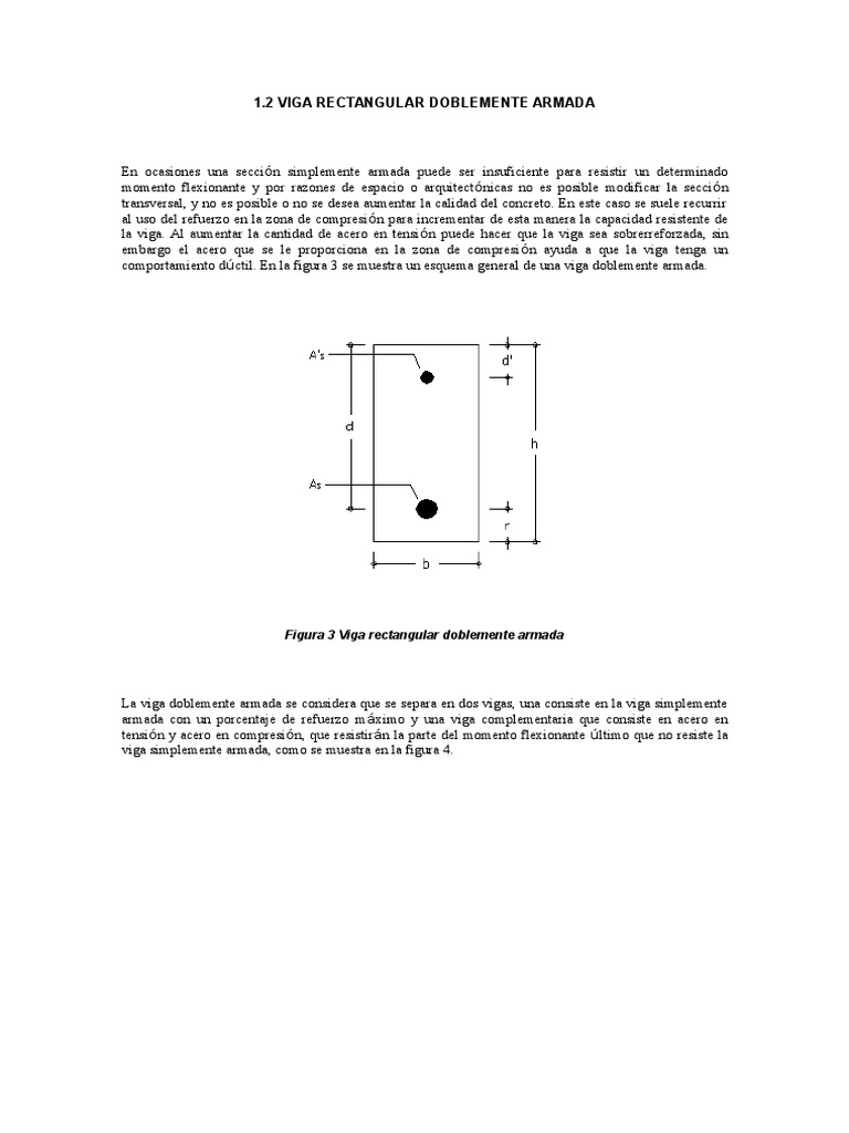 Diseño de Vigas Doblemente Armadas NTC 2004 | PDF | Acero | Ingeniería de Edificación