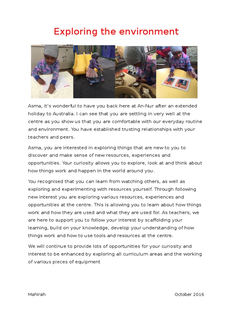 Exploring The Environment: Mahirah October 2016 | PDF