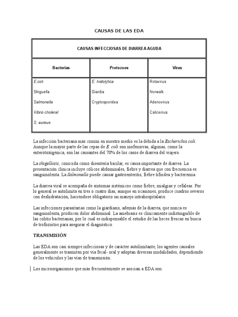 Causas de Las Eda e Ira | PDF | Diarrea | Ciencias de la Salud