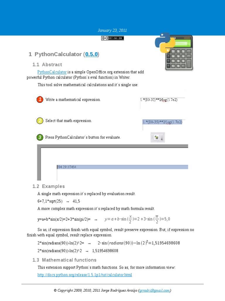 Python Calculator | PDF | Sine | Python (Programming Language)