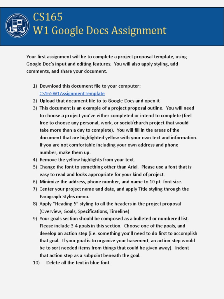 Google Docs Project Proposal Guide | PDF | Art