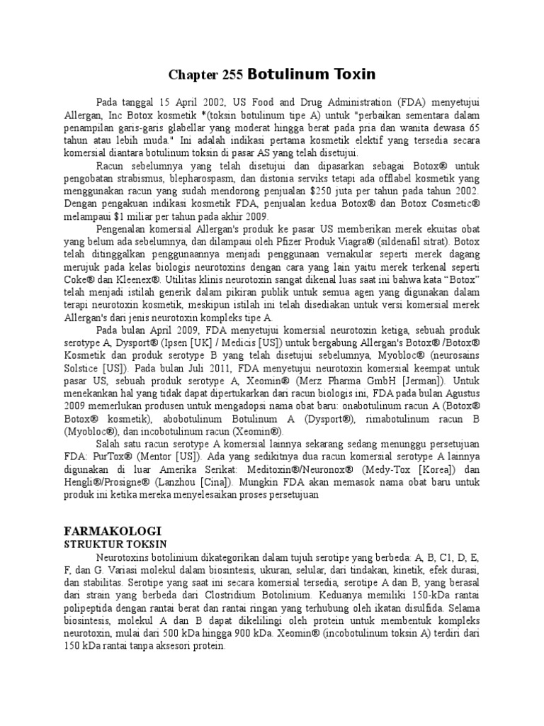 Botulinum Toxin | PDF