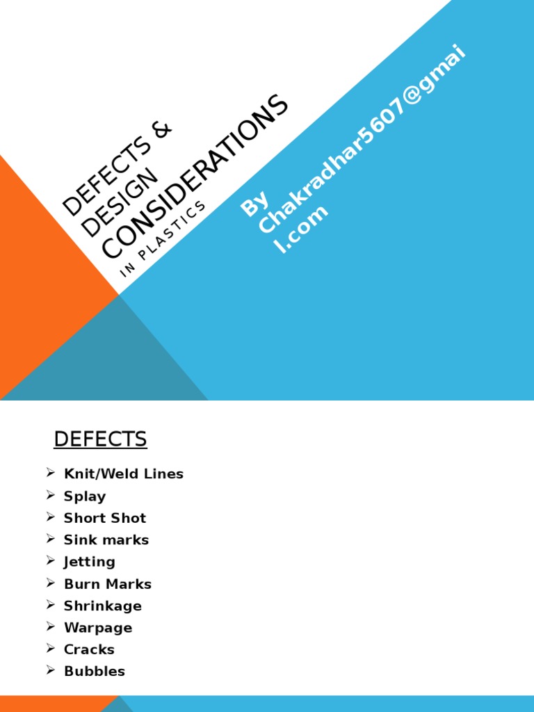 Defects of Plastics | PDF | Casting (Metalworking) | Materials