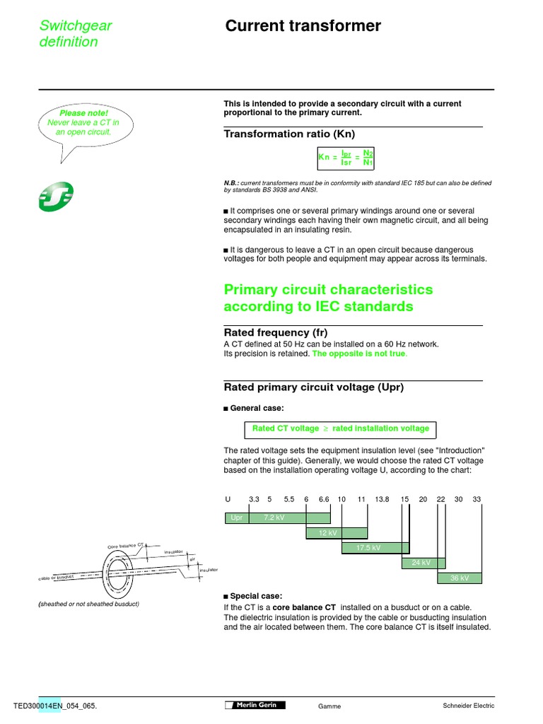 Design Guide - Current & Voltage Transformer | PDF | Transformer ...