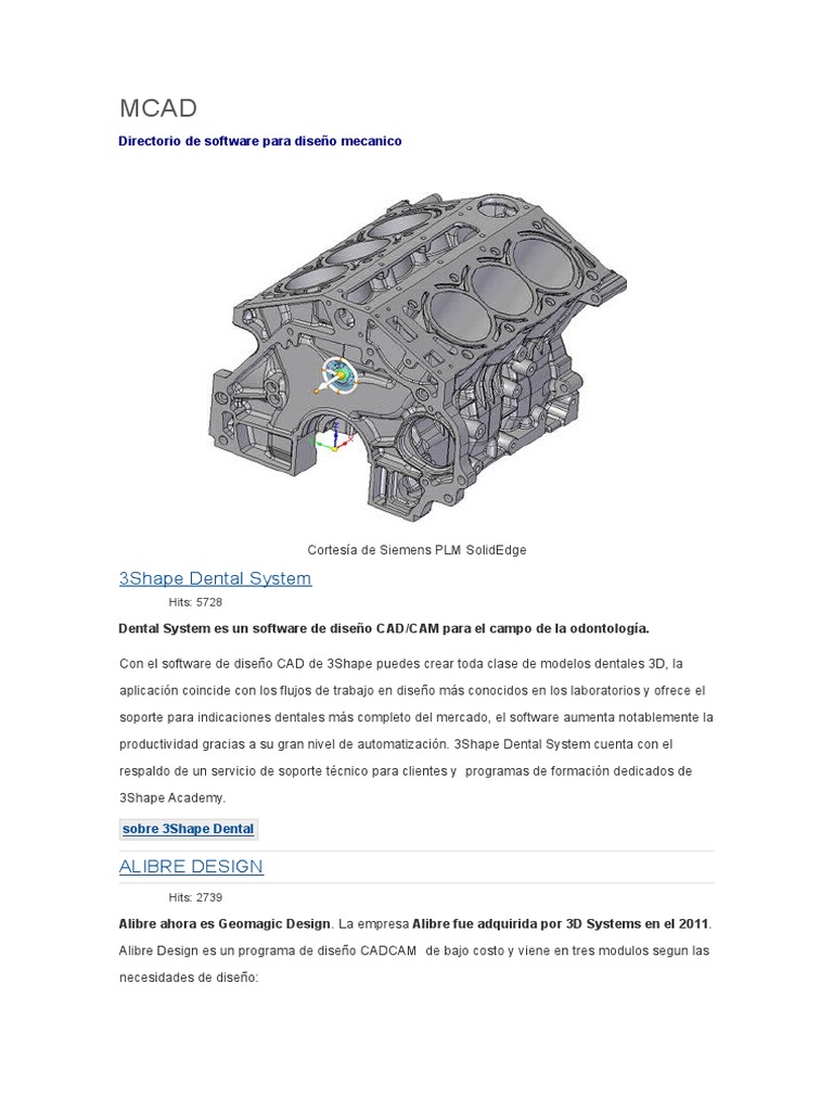 MCAD | Descargar gratis PDF | Autodesk | Software