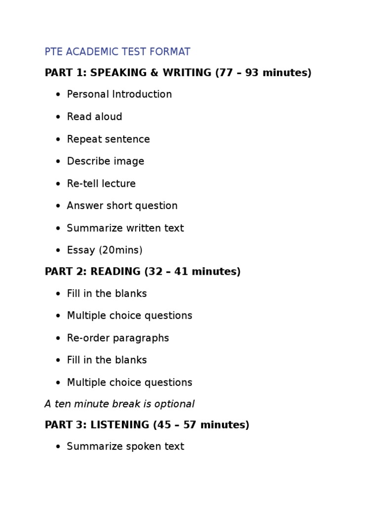 PTE Academic Test Format | Cartesian Coordinate System | Multiple Choice