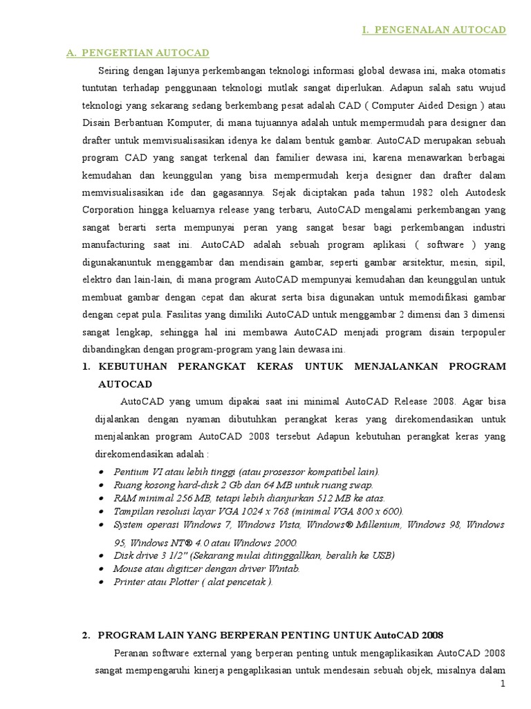 Belajar Auto CAD1 | PDF