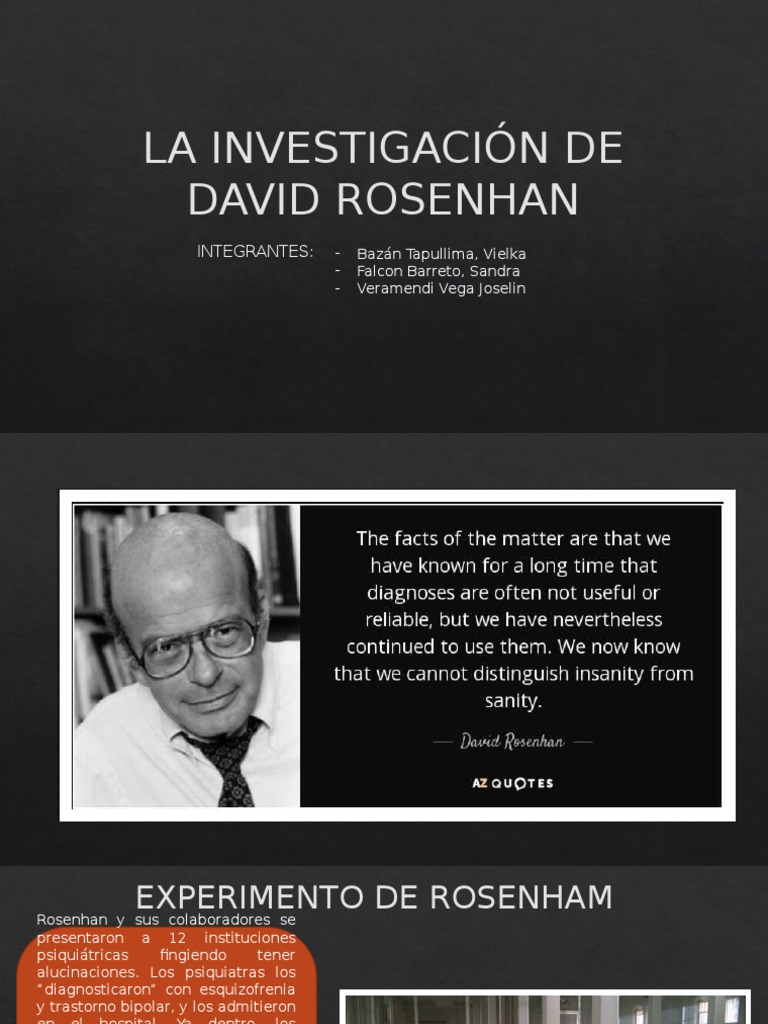 La Investigación de David Rosenhan | PDF