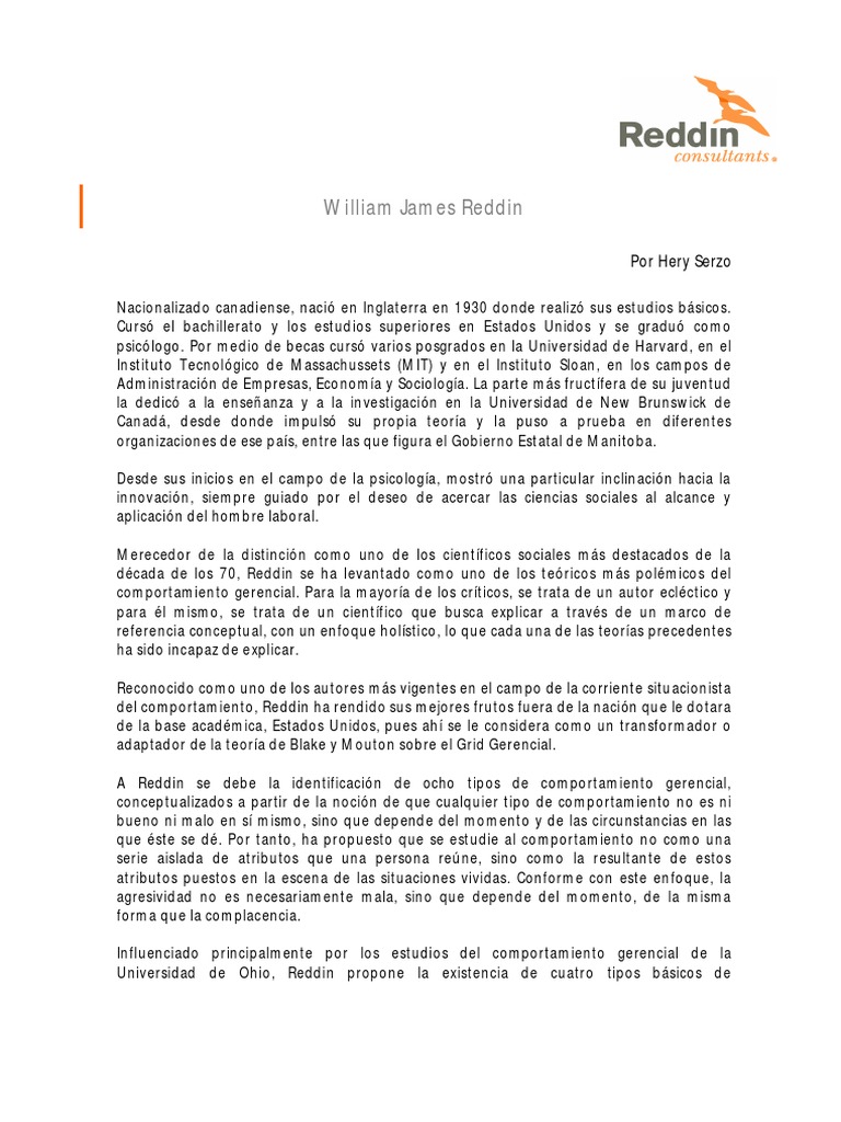 William James Reddin Deempeño | PDF | Comportamiento | Science