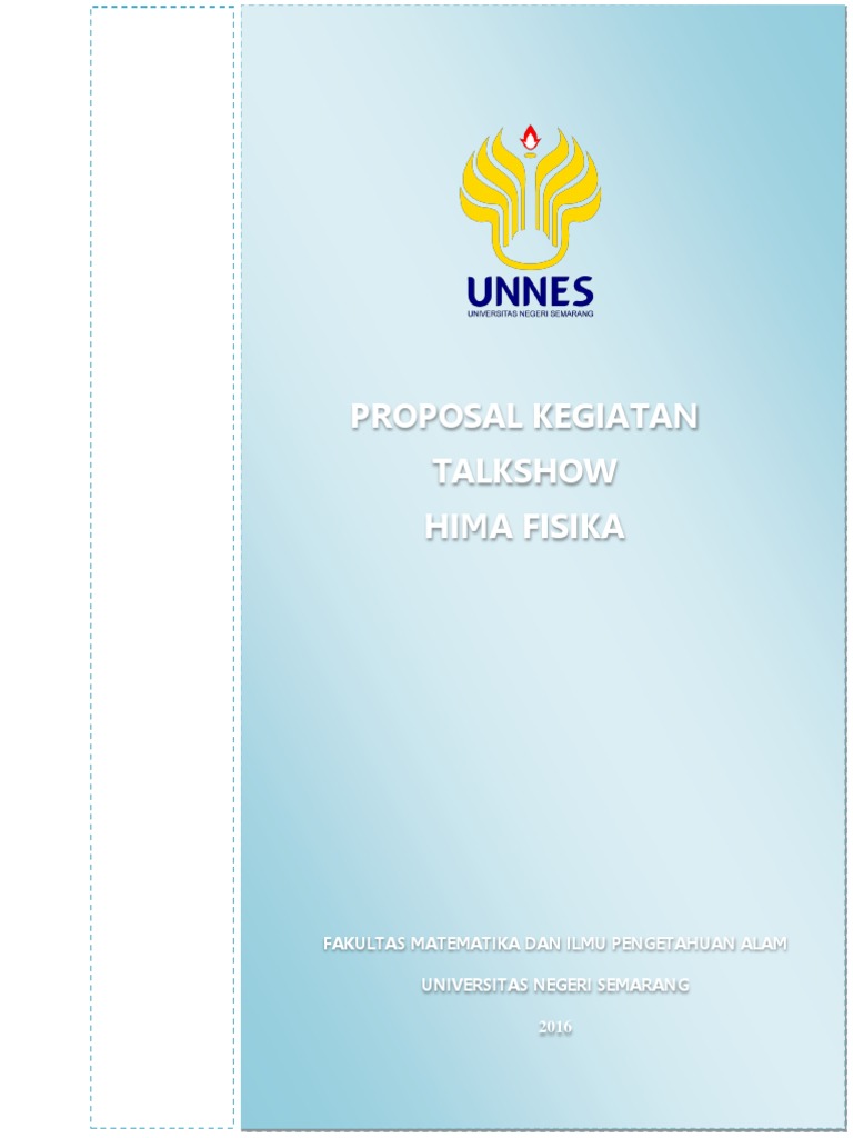 Proposal Talkshow (Fakultas) Fix | PDF