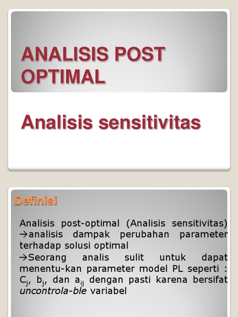 Analisis Sensitivitas-6 | PDF