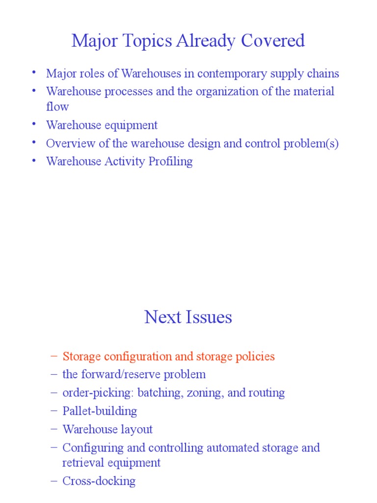 Storage Config and Policies | PDF | Warehouse | Pallet