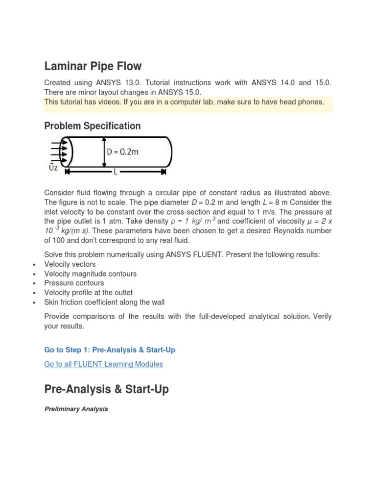 Laminar Pipe Flow | PDF | Fluid Dynamics | Turbulence