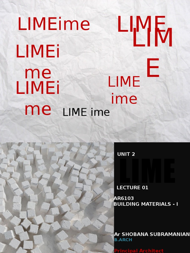 Lime - Building Material | PDF | Lime (Material) | Mortar (Masonry)