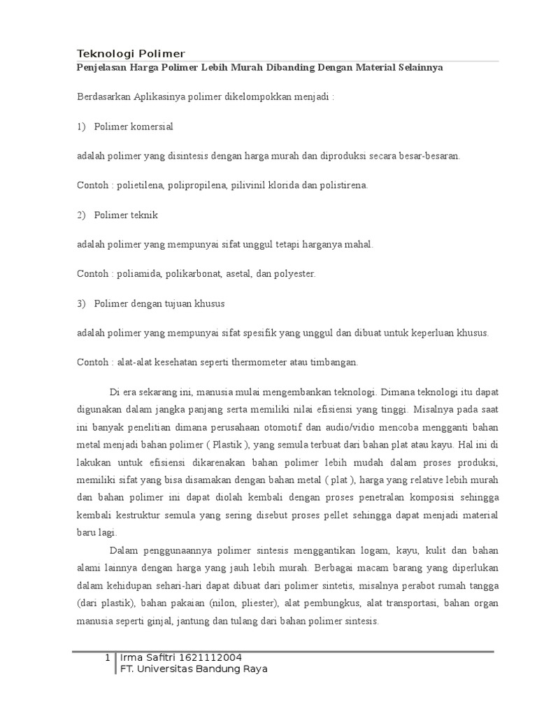 Tugas Polimer 3 Fix | PDF