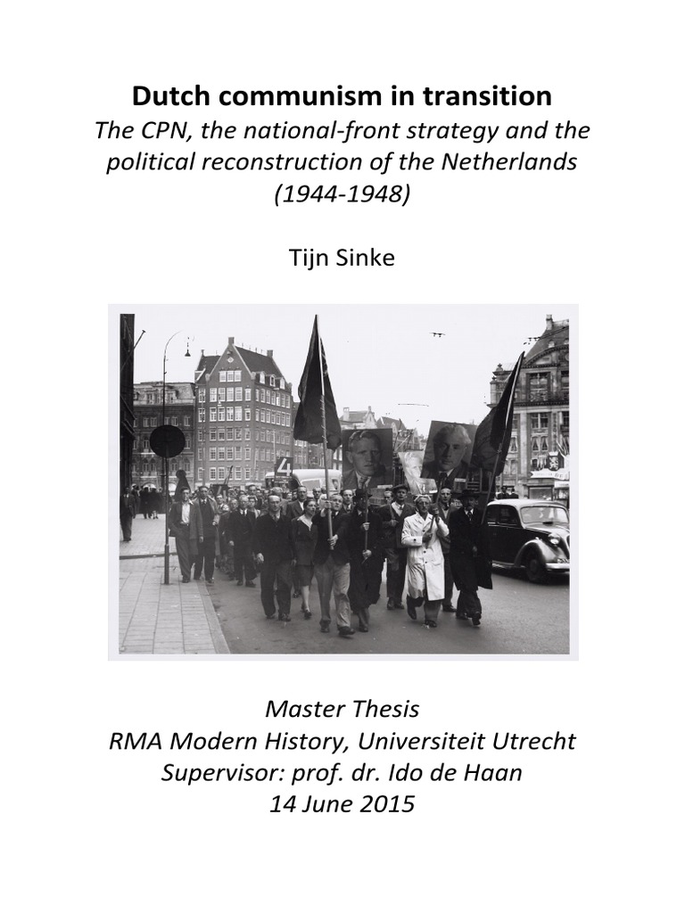 Dutch Communism in Transition, The CPN, The National-front Strategy and ...