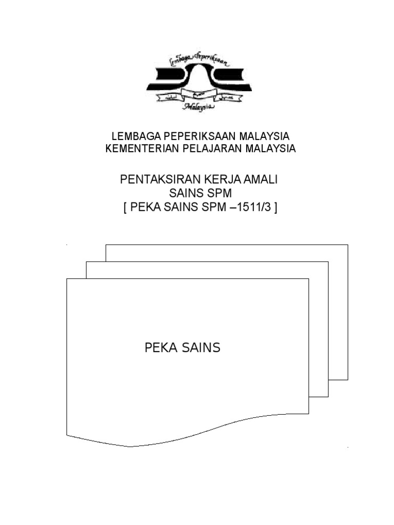 Manual Peka Sains SPM | PDF