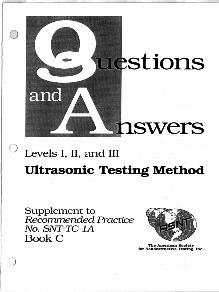 ASNT QnA 1, 2, 3 UT PDF | PDF