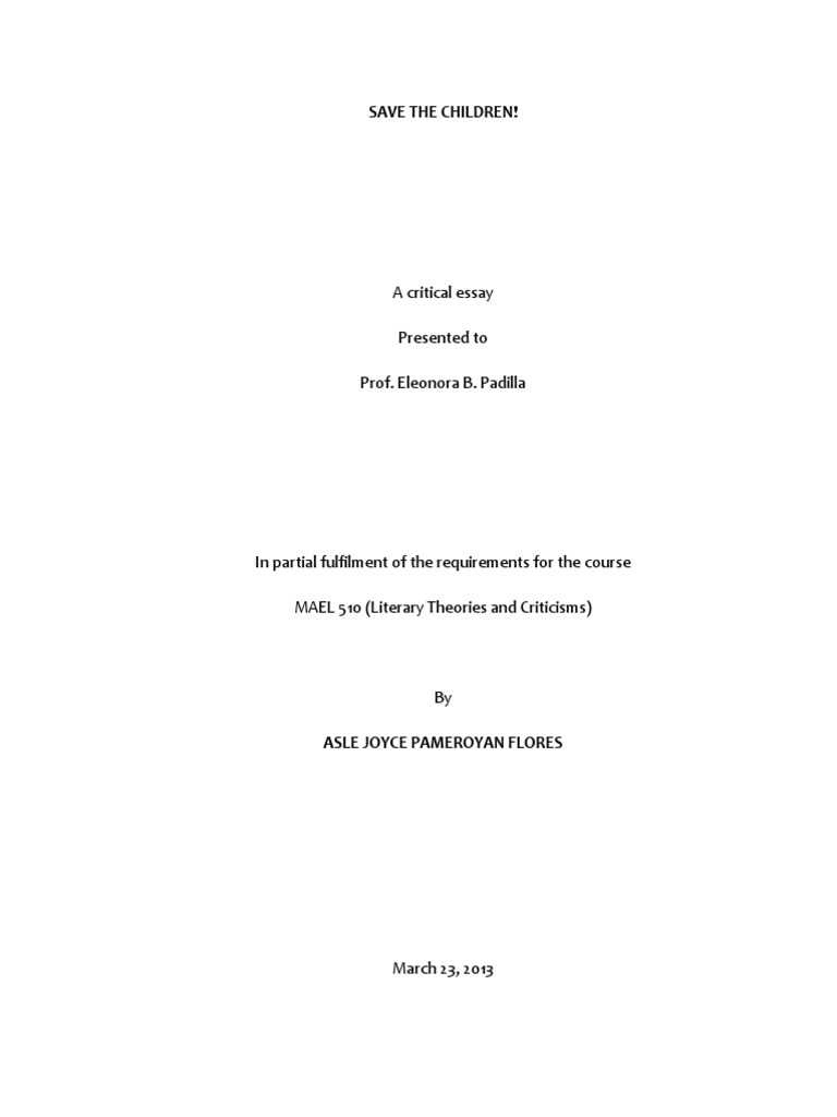 Reader Response to "The Lottery" Analysis | PDF | Philosophy