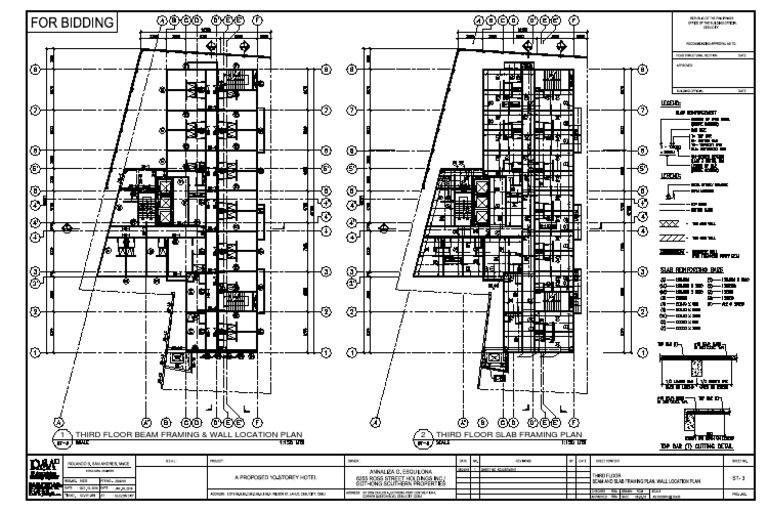 Third Floor Beam & Slab Framing Plan | PDF